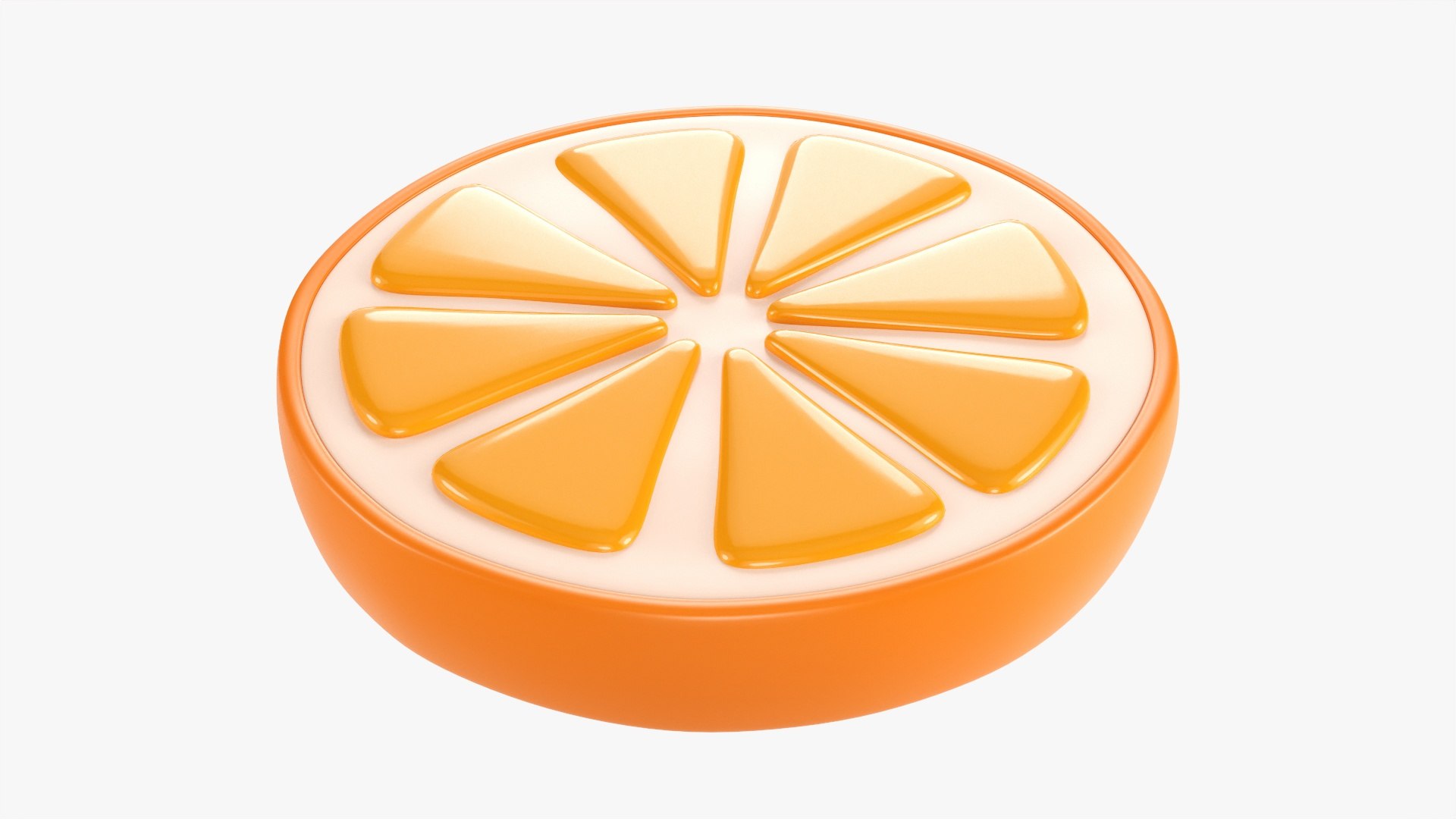 Stylized orange slice 02 model - TurboSquid 1738707