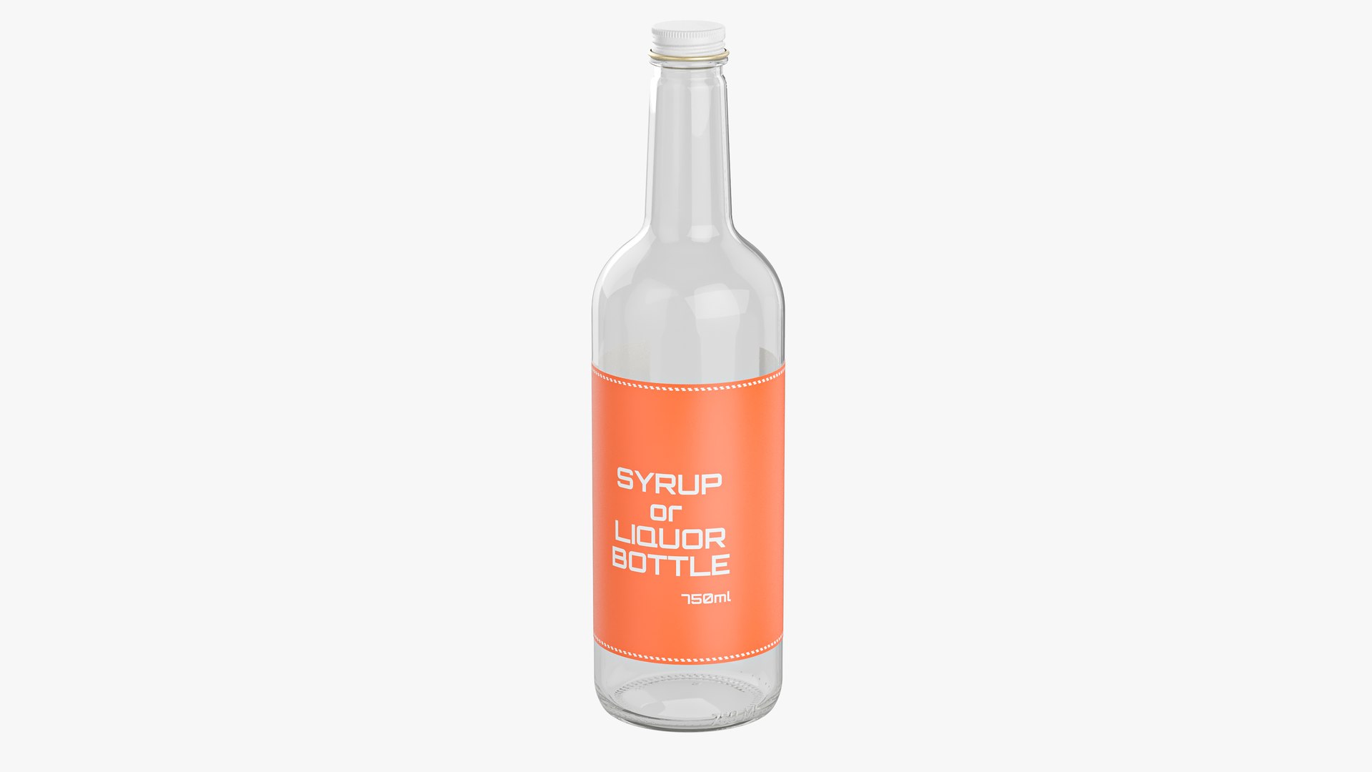 Syrup Bottle 750ml 3D - TurboSquid 2272463