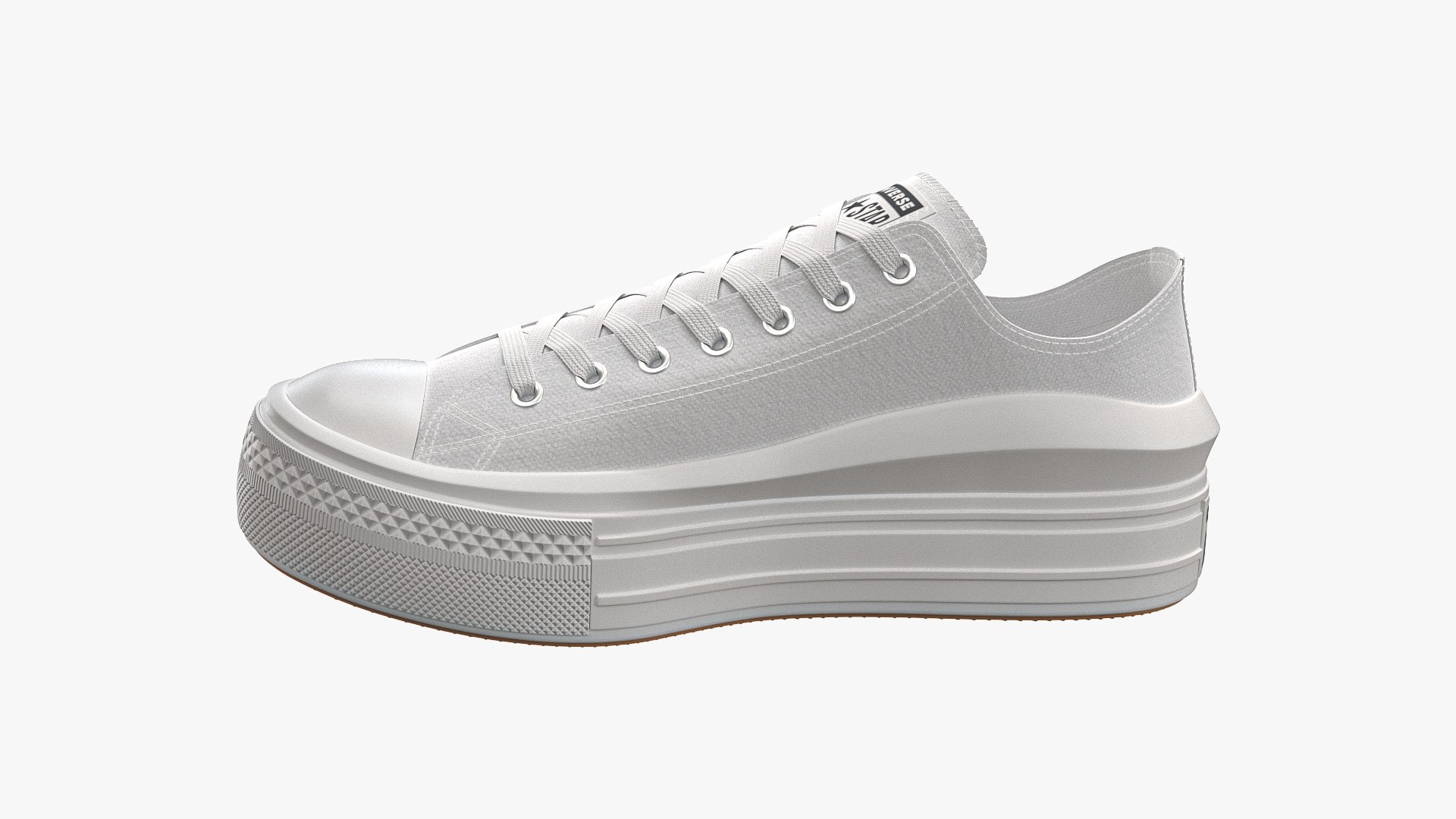 Chuck Taylor All Star Move Platform Low Top White 3D model - TurboSquid ...