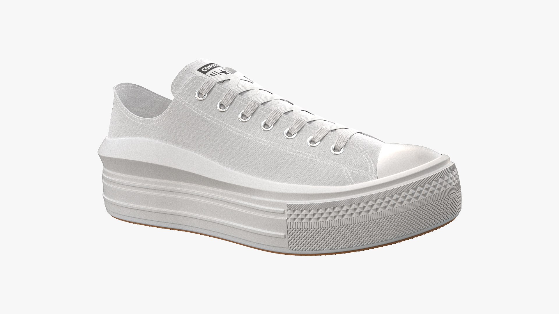 Chuck Taylor All Star Move Platform Low Top White 3D model - TurboSquid ...