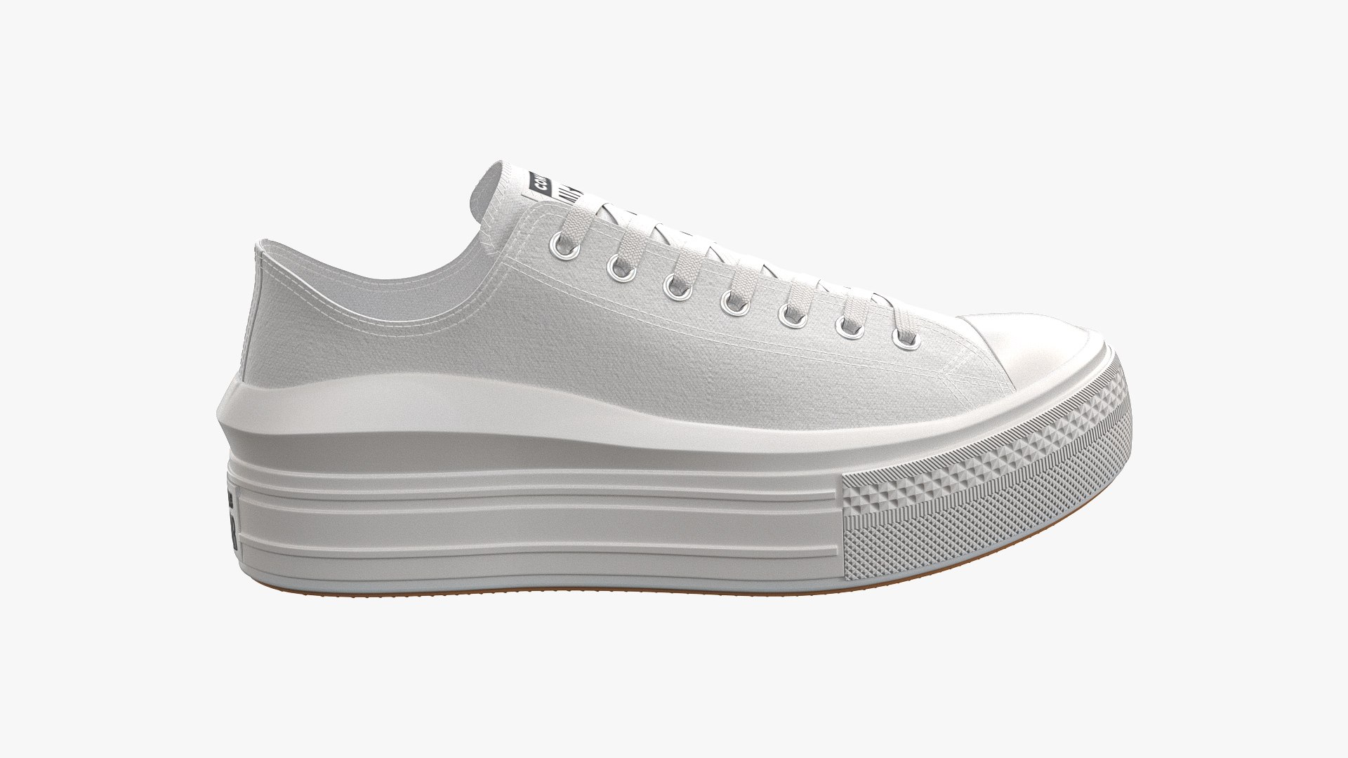 Chuck Taylor All Star Move Platform Low Top White 3D model - TurboSquid ...