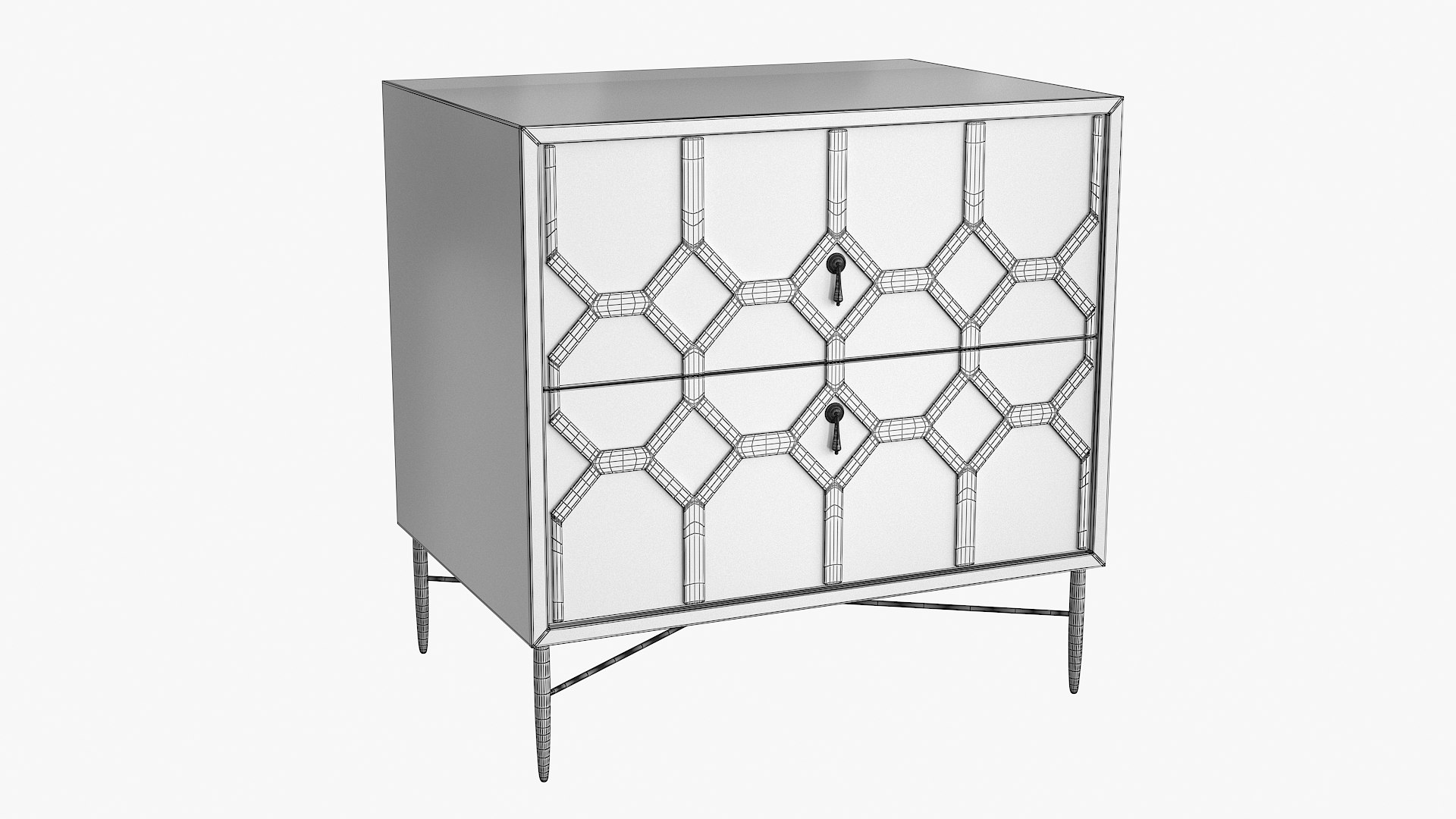 3D Model Sandhurst 2 Drawer Nightstand - TurboSquid 2426475