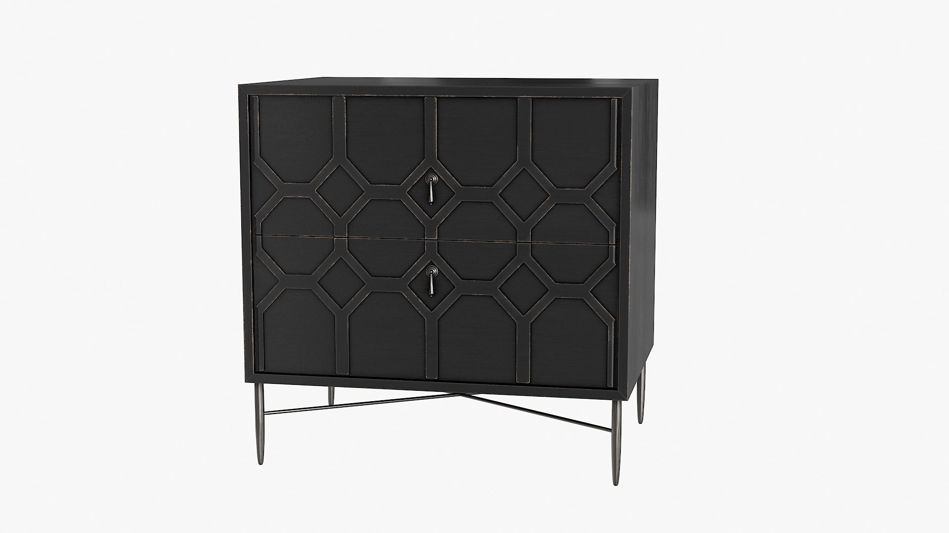 3D Model Sandhurst 2 Drawer Nightstand - TurboSquid 2426475