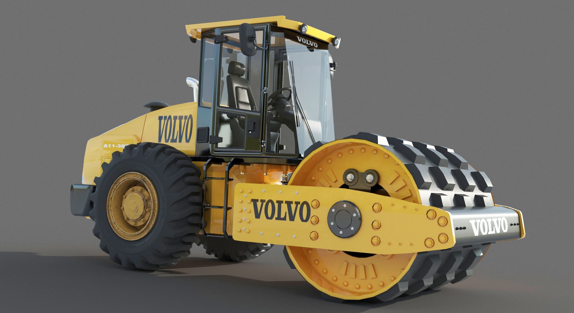 3D Volvo Road Roller Compactor - TurboSquid 1960121