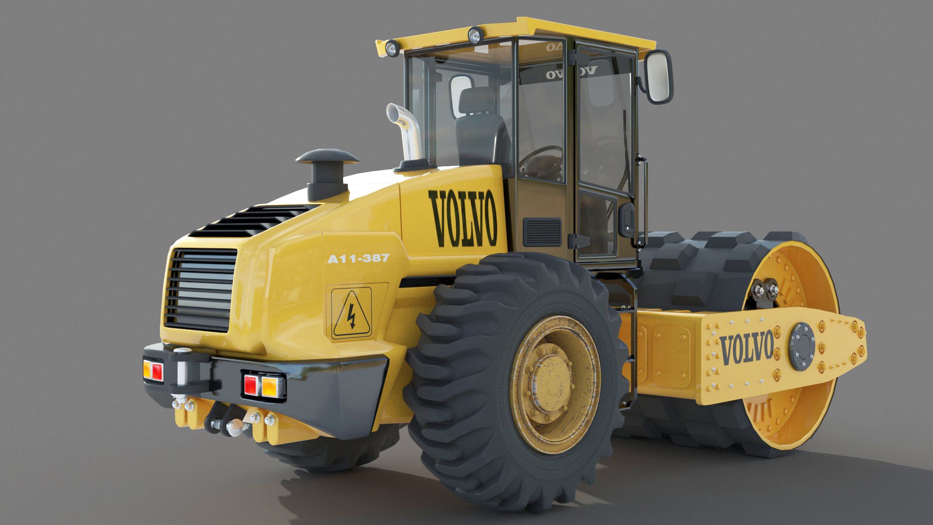 3D Volvo Road Roller Compactor - TurboSquid 1960121