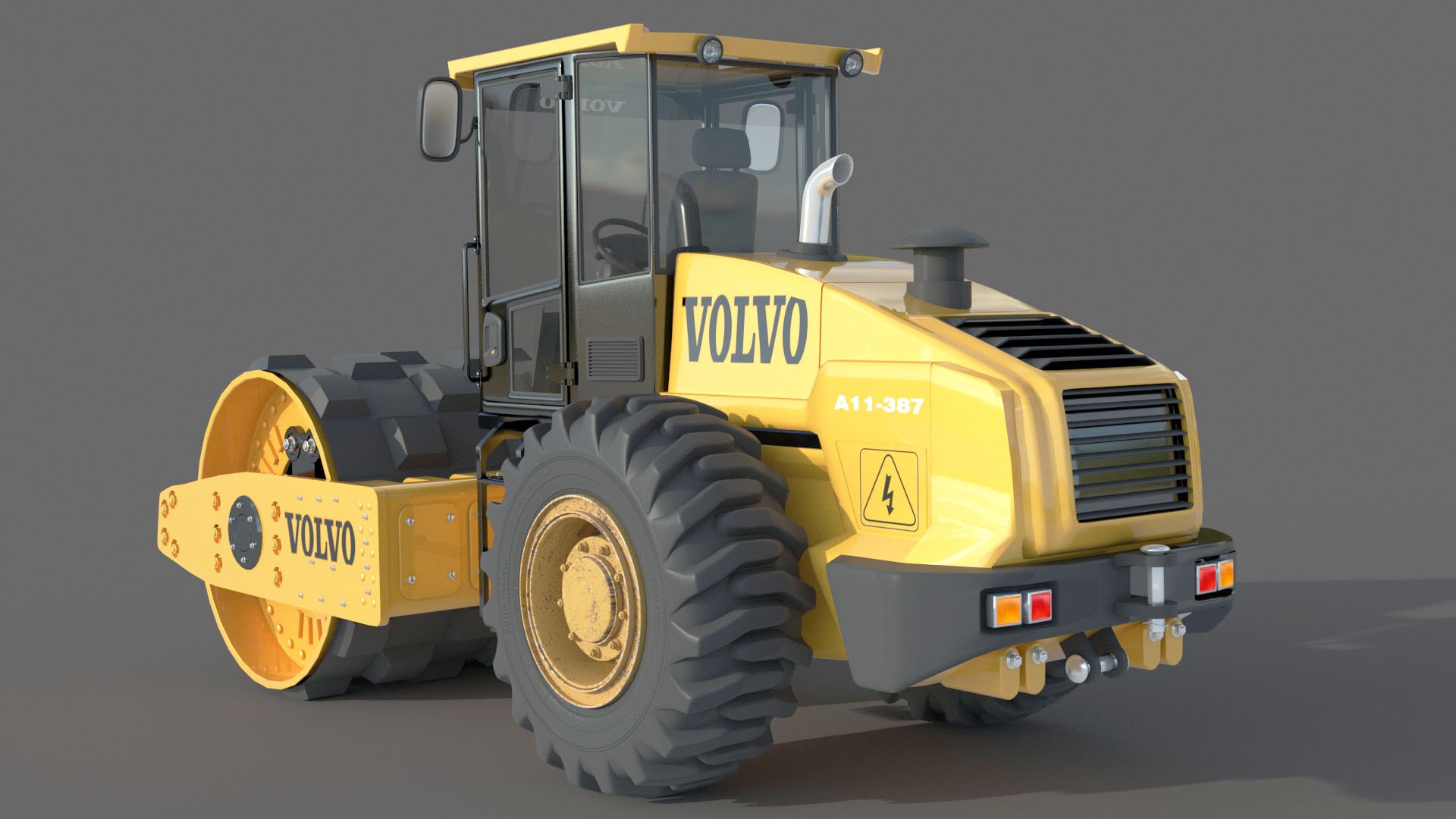 3D Volvo Road Roller Compactor - TurboSquid 1960121