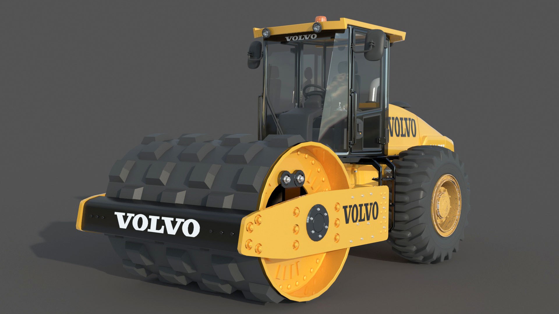 3D Volvo Road Roller Compactor - TurboSquid 1960121