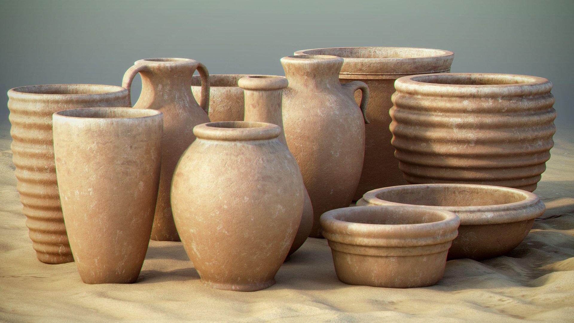Handmade Clay Pots Model - TurboSquid 1574613