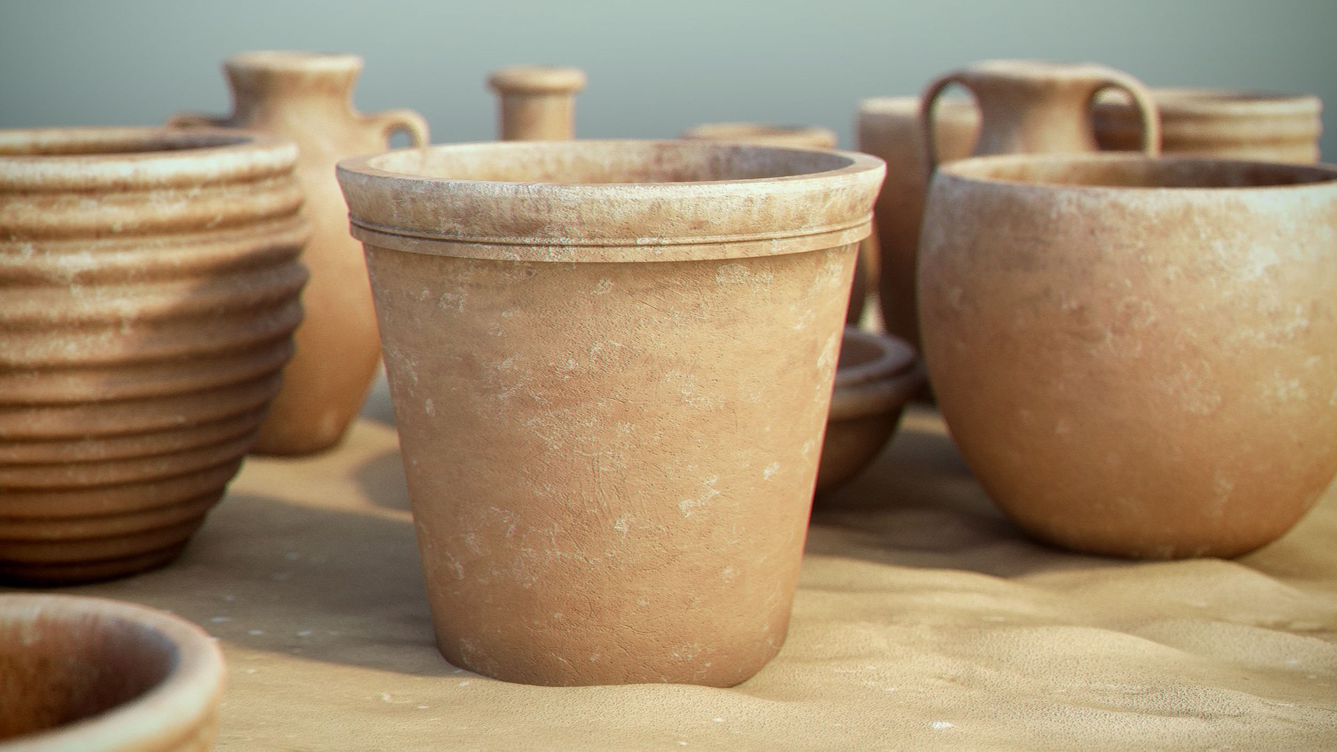 Handmade Clay Pots Model - TurboSquid 1574613