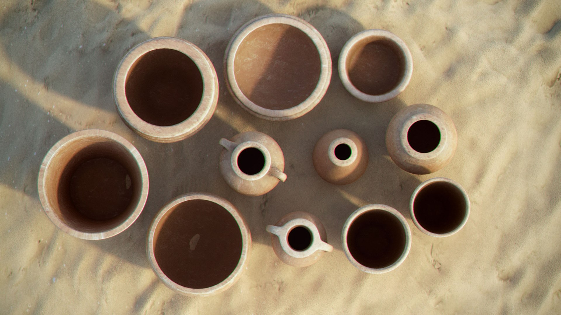 Handmade Clay Pots Model - TurboSquid 1574613