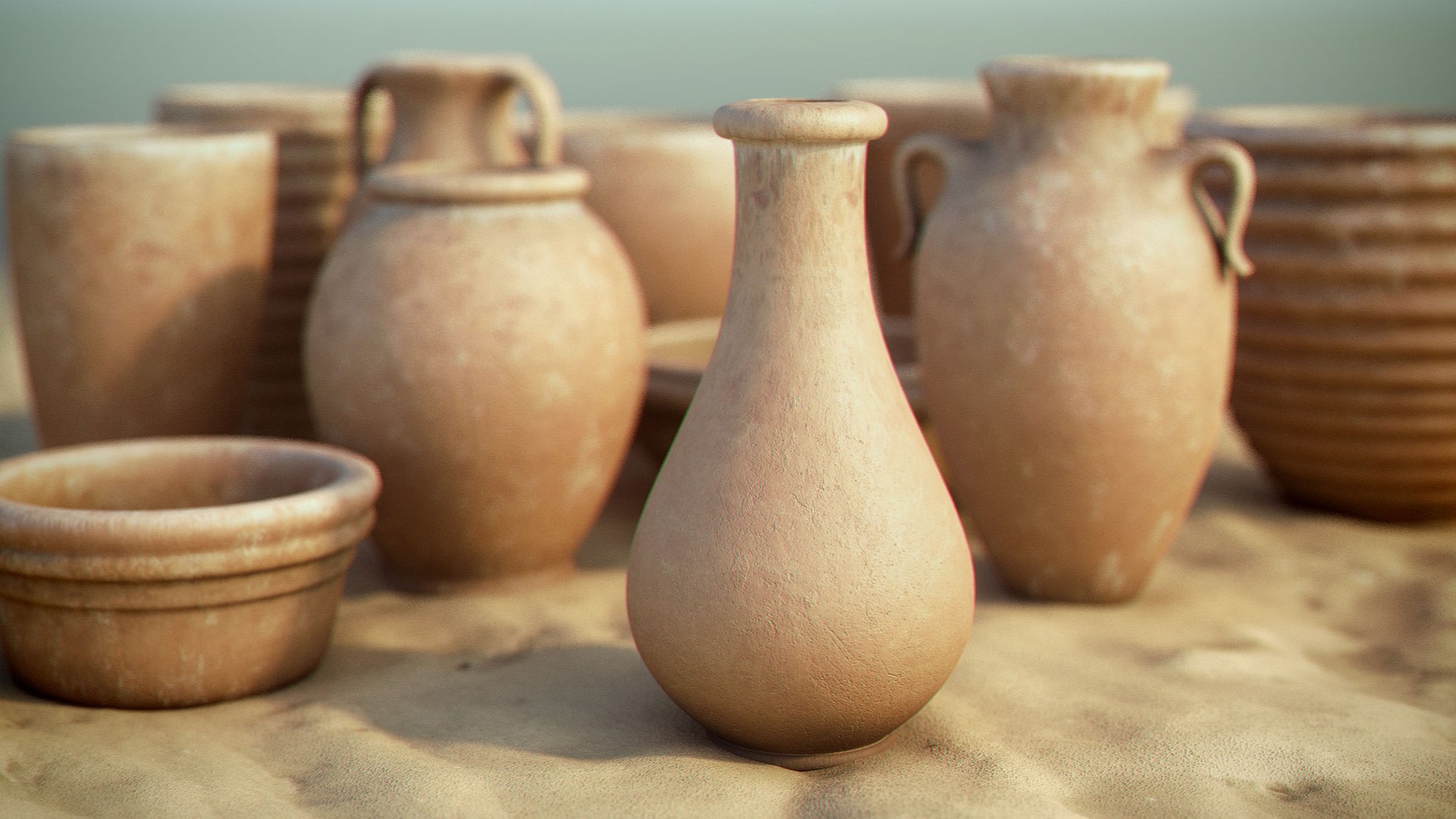 Handmade Clay Pots Model - TurboSquid 1574613