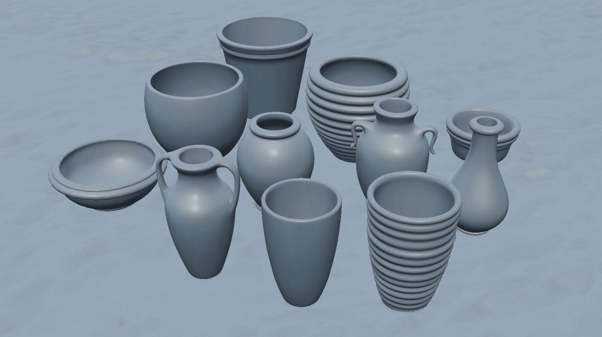 Handmade Clay Pots Model - TurboSquid 1574613
