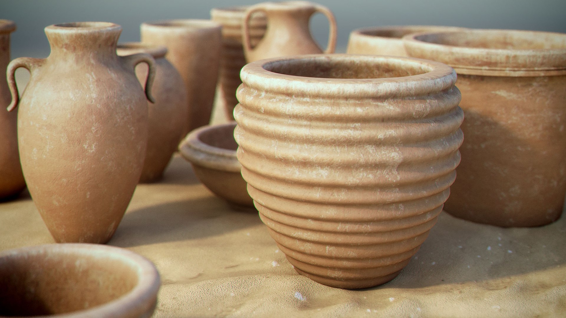 Handmade Clay Pots Model - TurboSquid 1574613