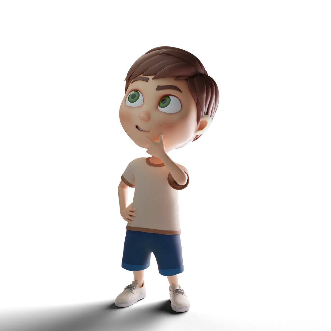 Pixar Style 3d Cartoon Boy Rigged Model - TurboSquid 2491457