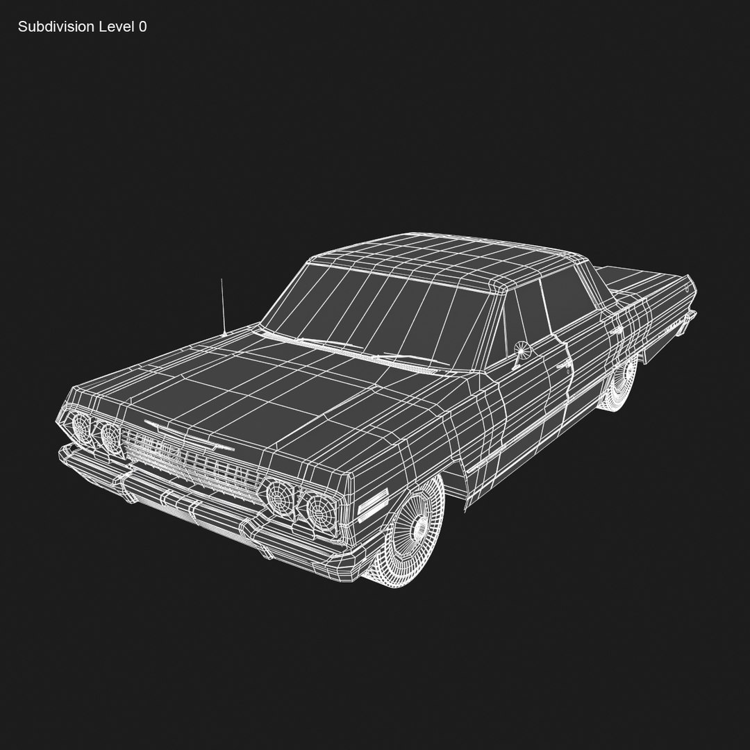Impala Sedan 1963 3d Model