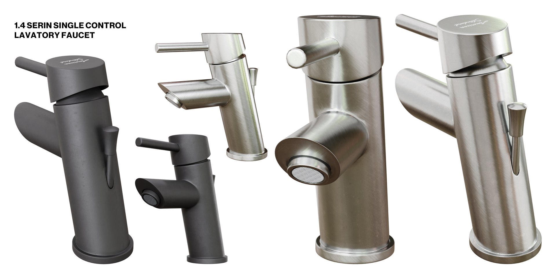 3D Bathroom And Kitchen Faucet Serin Collection Model - TurboSquid 2216139