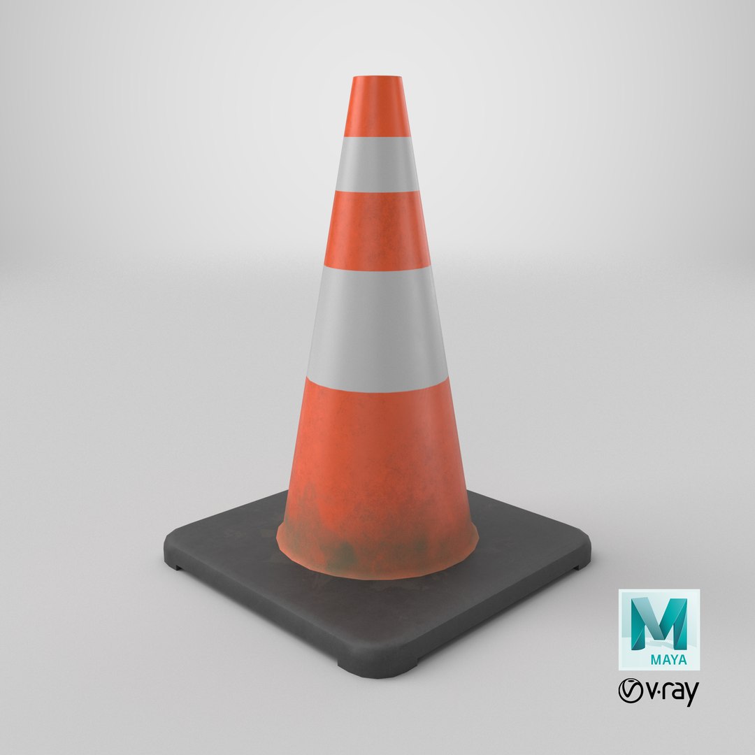 Free 3D Traffic Cone Low-poly PBR Model - TurboSquid 2417344