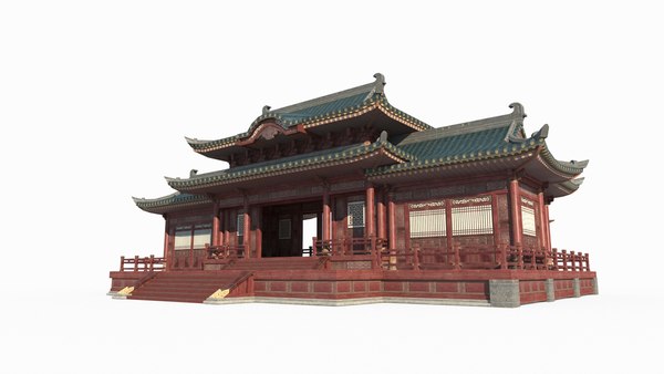 modelo 3d Asian Ancient Architecture Reception Hall - TurboSquid 2050891