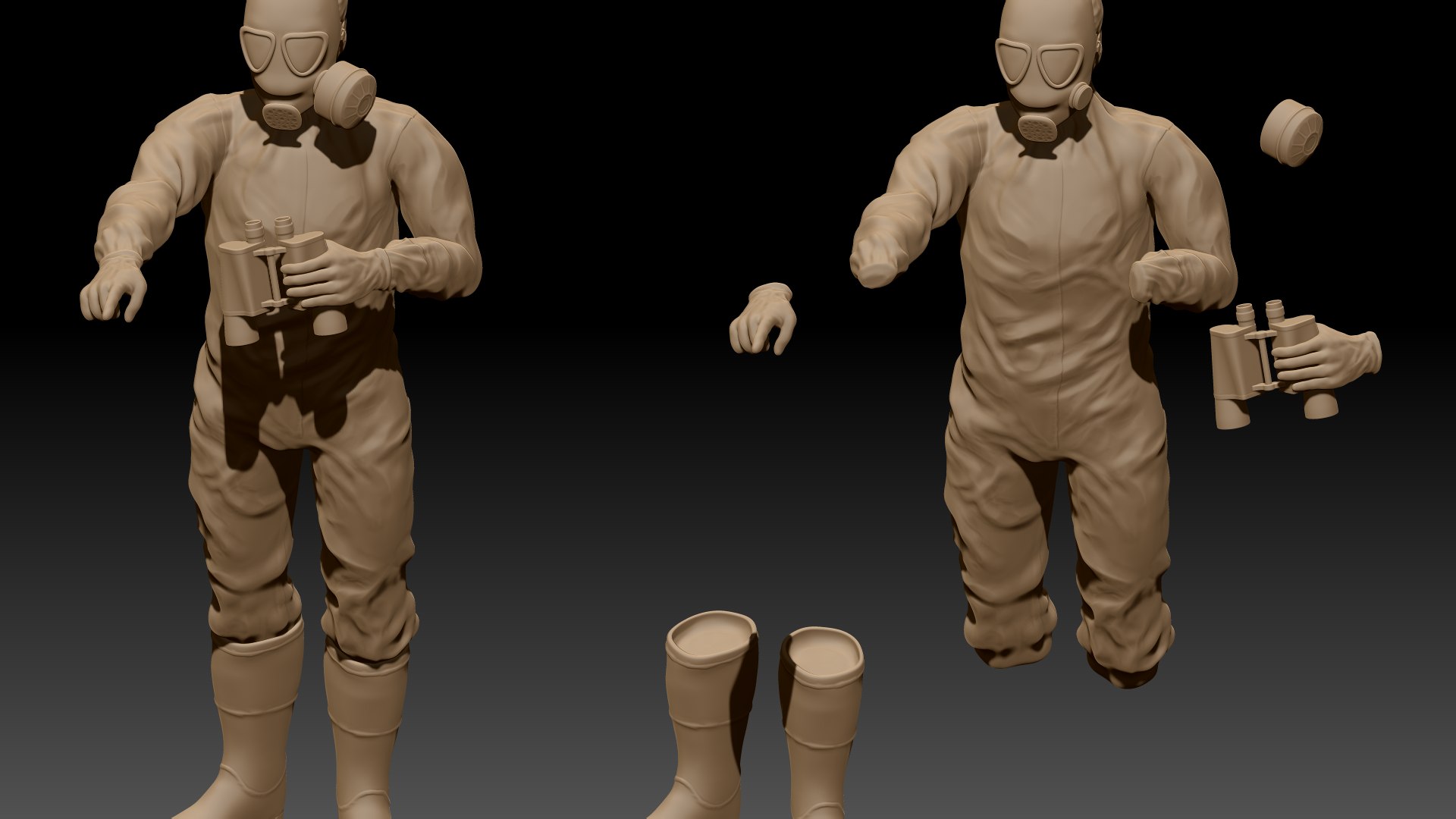 3D Model Hazmat Soldiers - TurboSquid 2241771