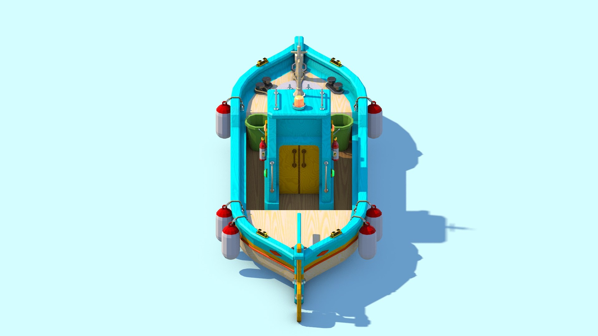 Cartoon Boat 3D Model - TurboSquid 2141535