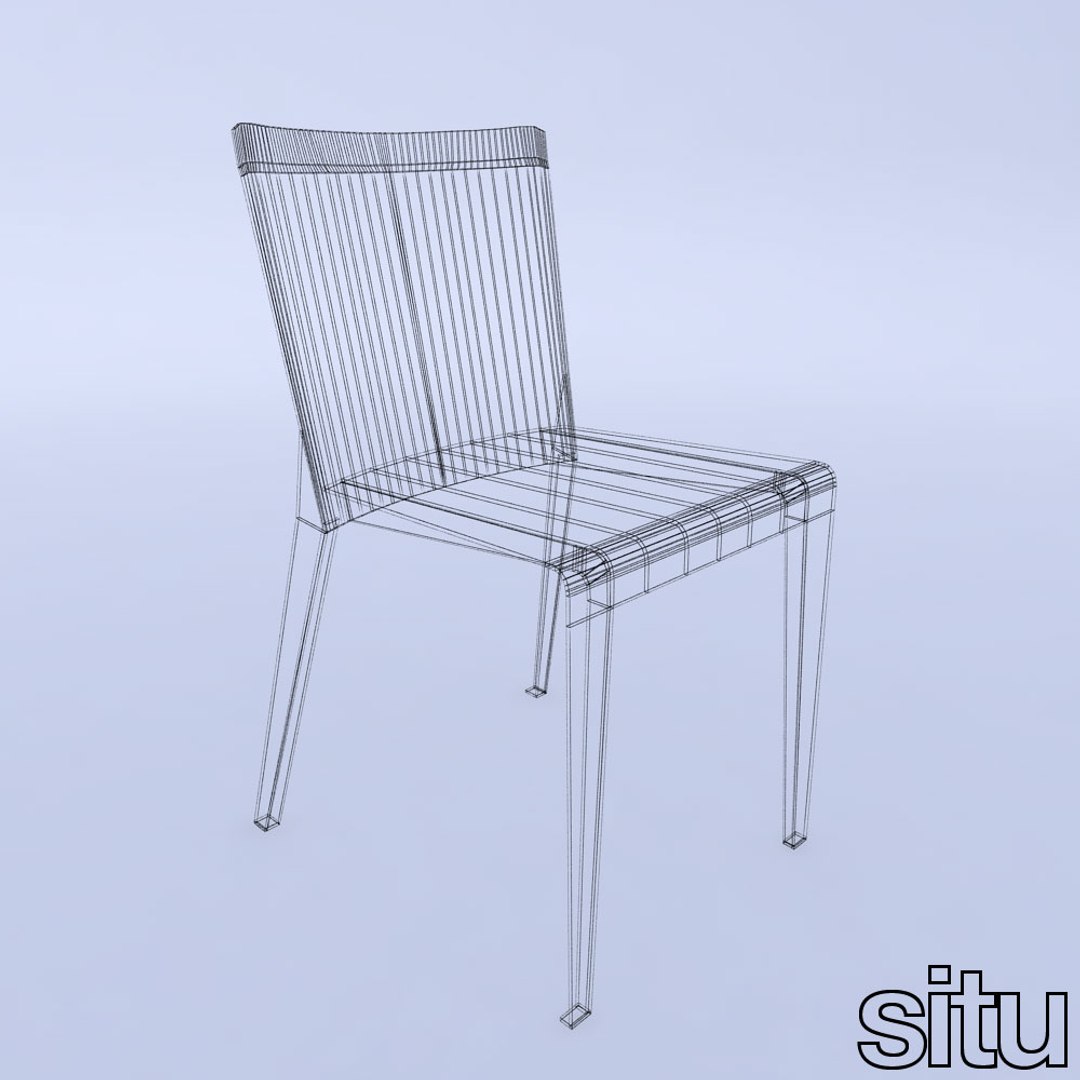 3d polypropylene plastic designer chair model