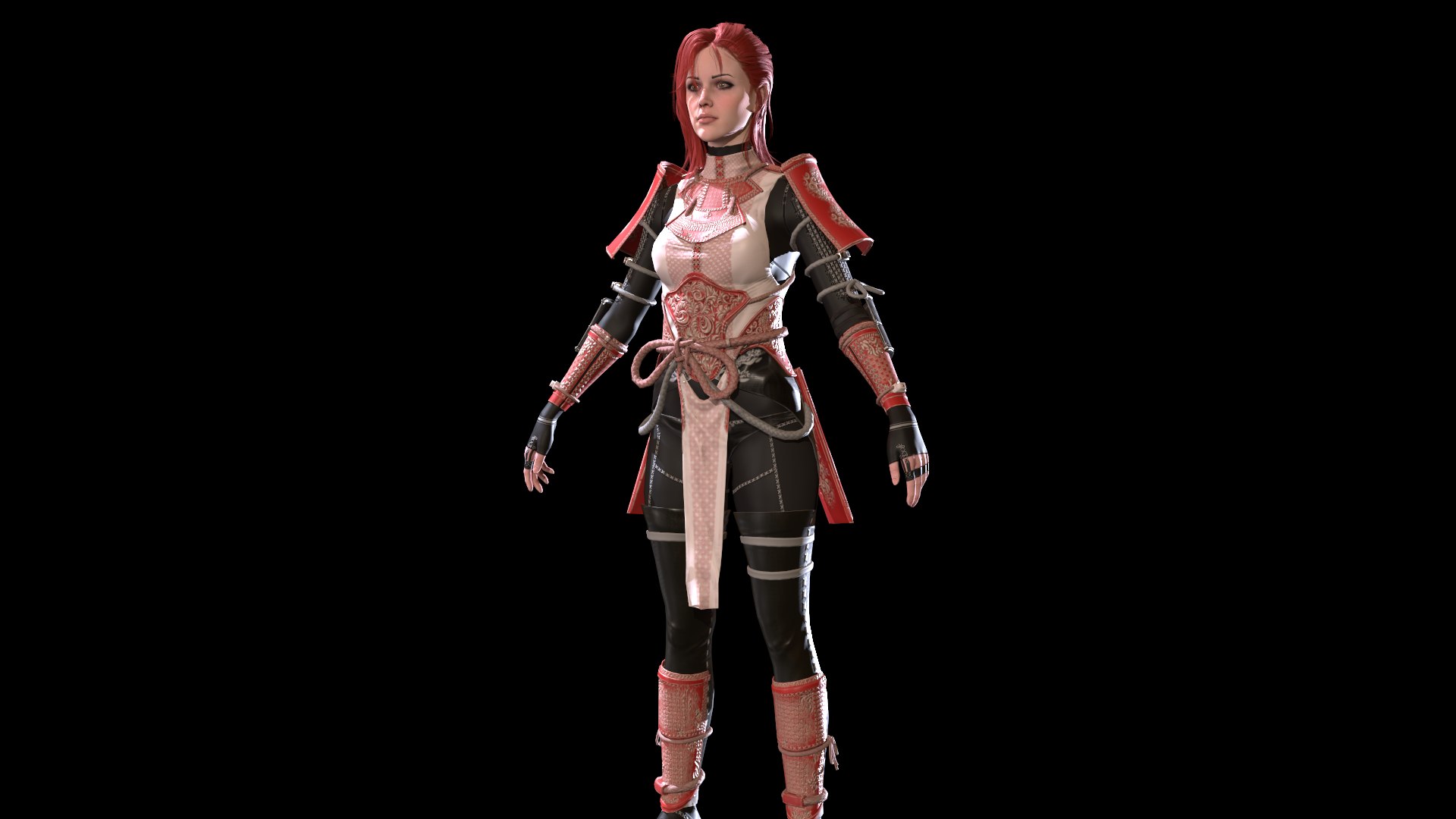 3D SamuraiGirl Low Poly - TurboSquid 1806114