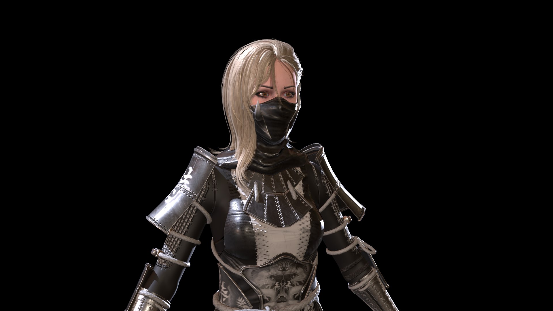 3D SamuraiGirl Low Poly - TurboSquid 1806114