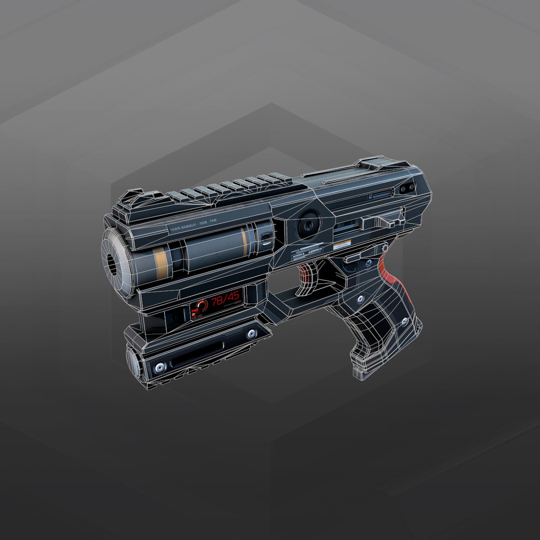 Handgun Ak2 3D Model - TurboSquid 1318453