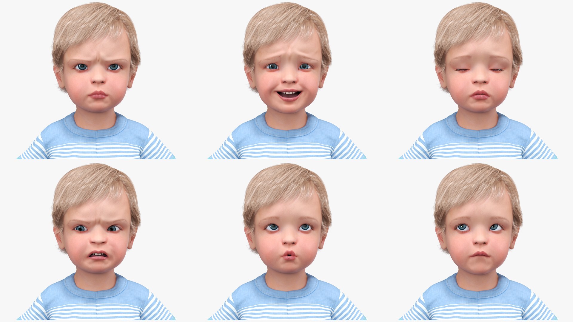 Baby Boys Rigged For Maya Collection 3D Model - TurboSquid 2512499