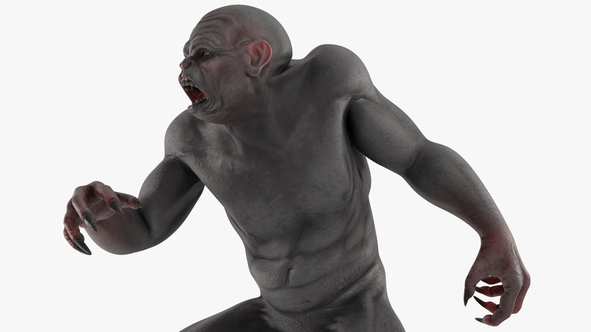 3D Grey Ogre Aggressive - TurboSquid 2006159