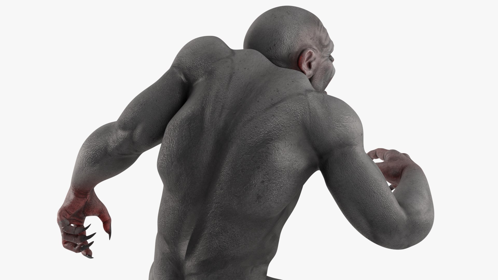 3D Grey Ogre Aggressive - TurboSquid 2006159