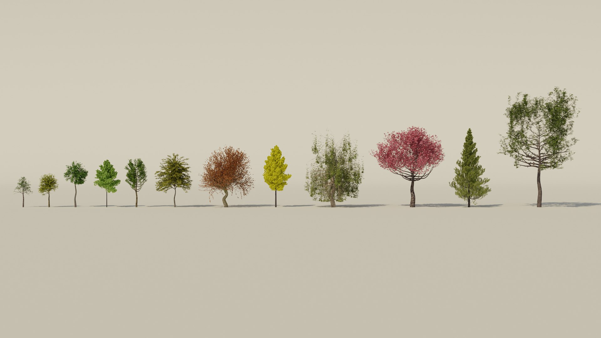 Trees Realistic Low-poly Uv 3D Model - TurboSquid 1587952