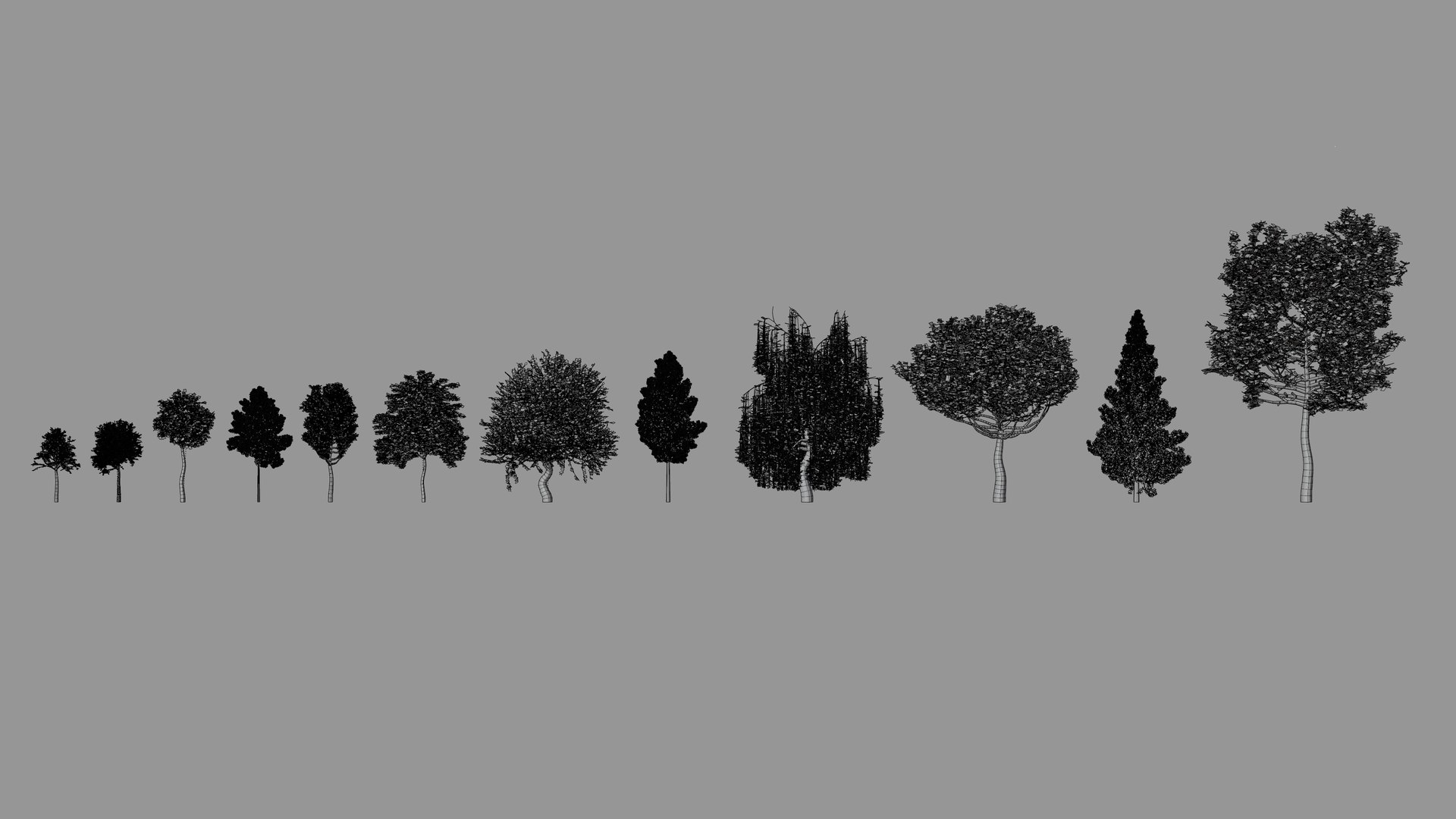 Trees Realistic Low-poly Uv 3D Model - TurboSquid 1587952