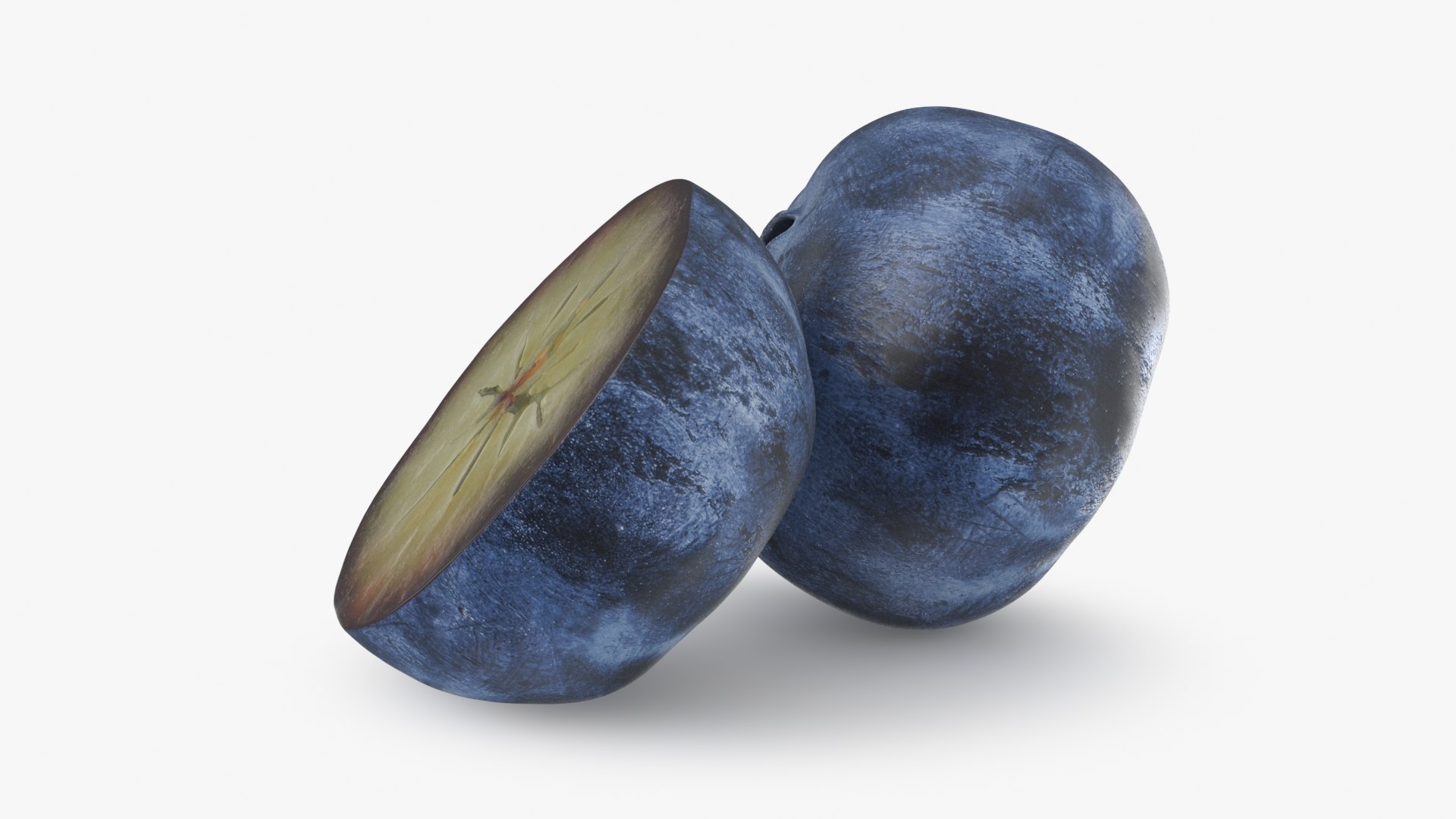 3D Blueberry 01 Whole Half Model - TurboSquid 2215243