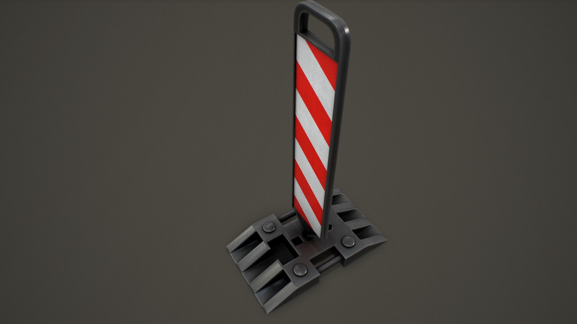3D warning traffic post model - TurboSquid 1649255