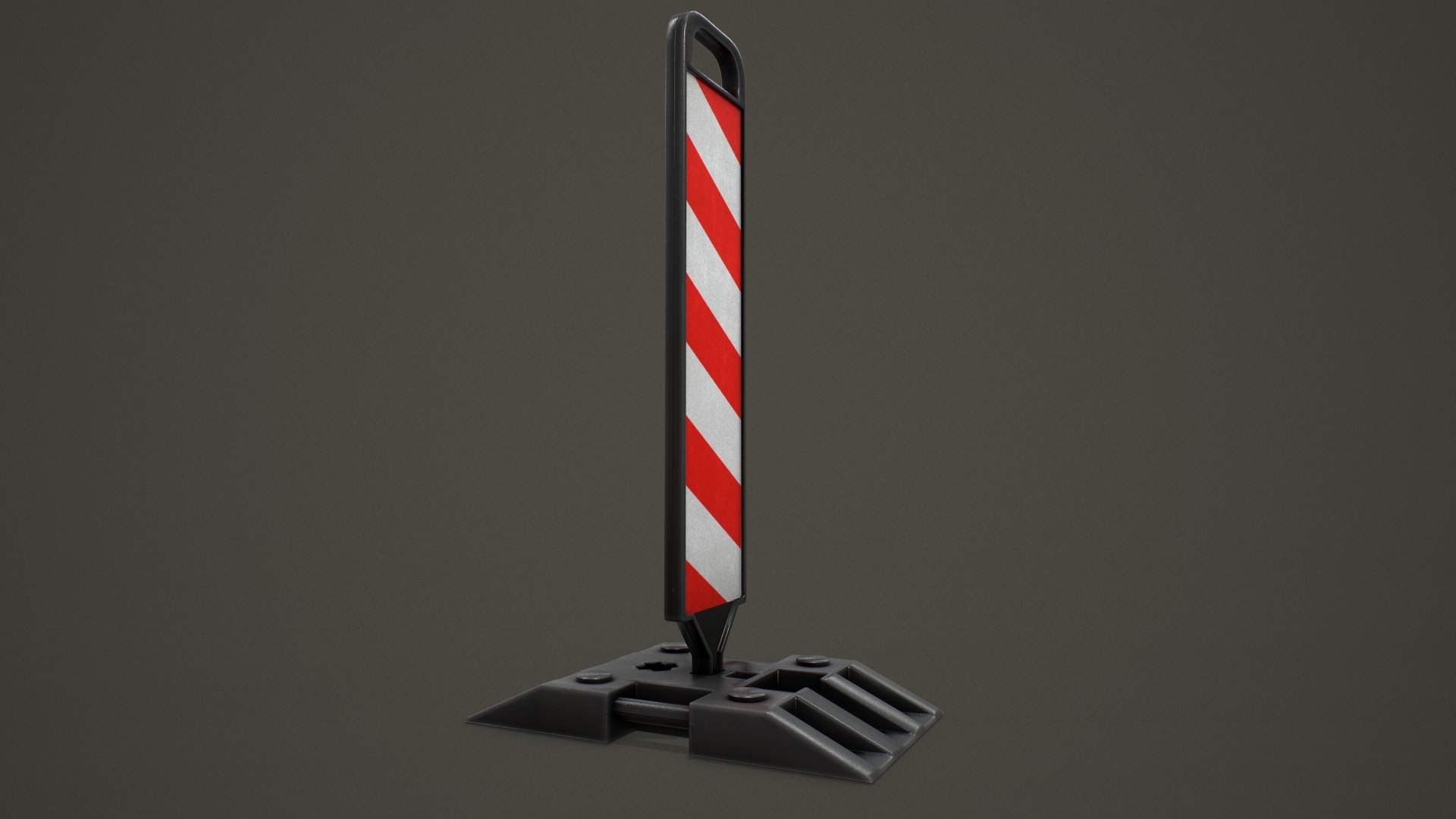 3D warning traffic post model - TurboSquid 1649255