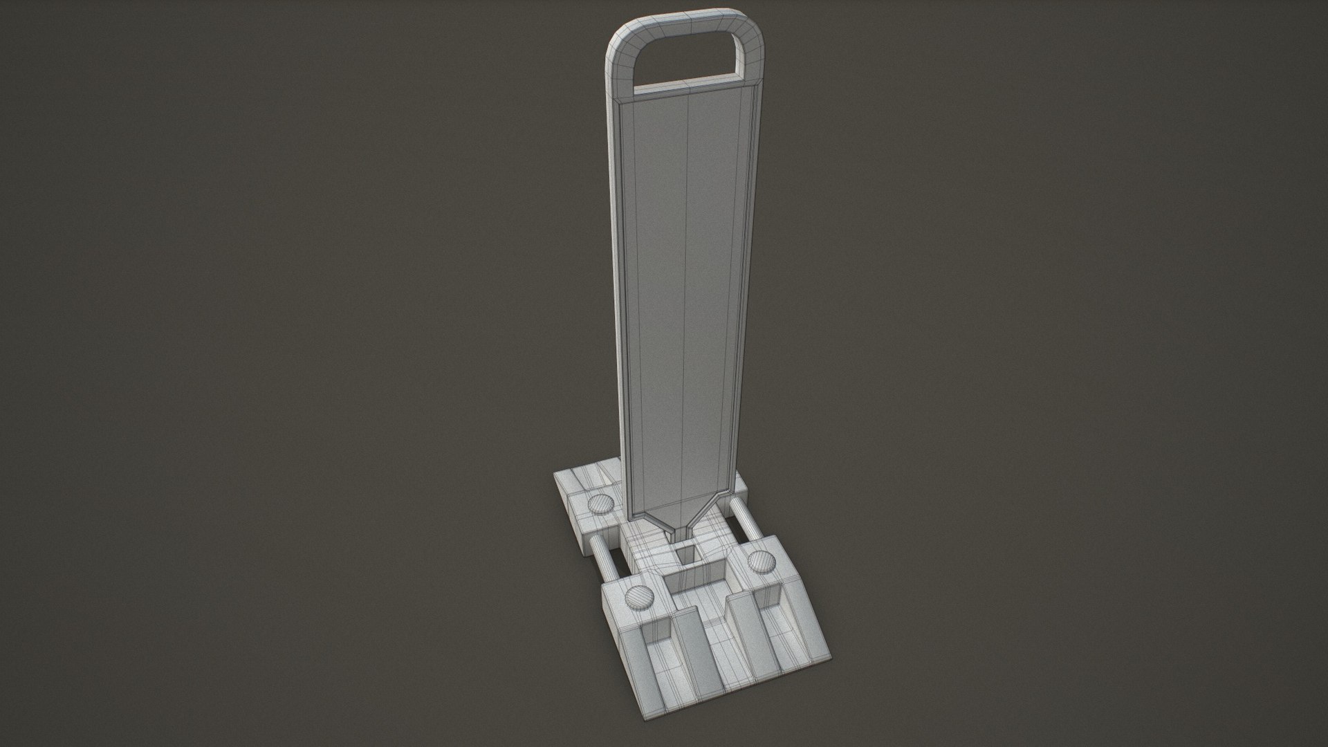 3D warning traffic post model - TurboSquid 1649255