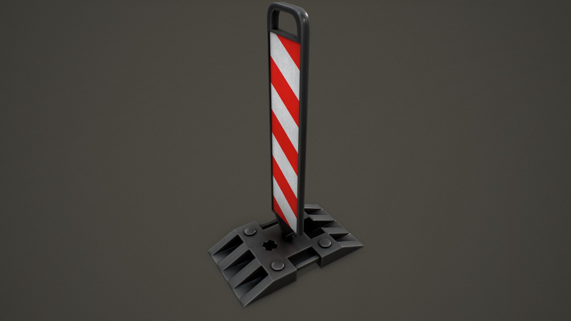 3D warning traffic post model - TurboSquid 1649255