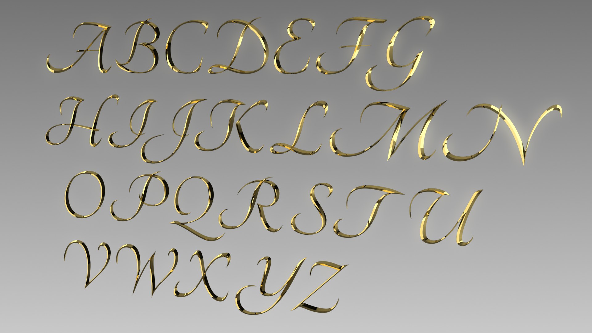 3D Model Alphabet Font Symbols - TurboSquid 1508791