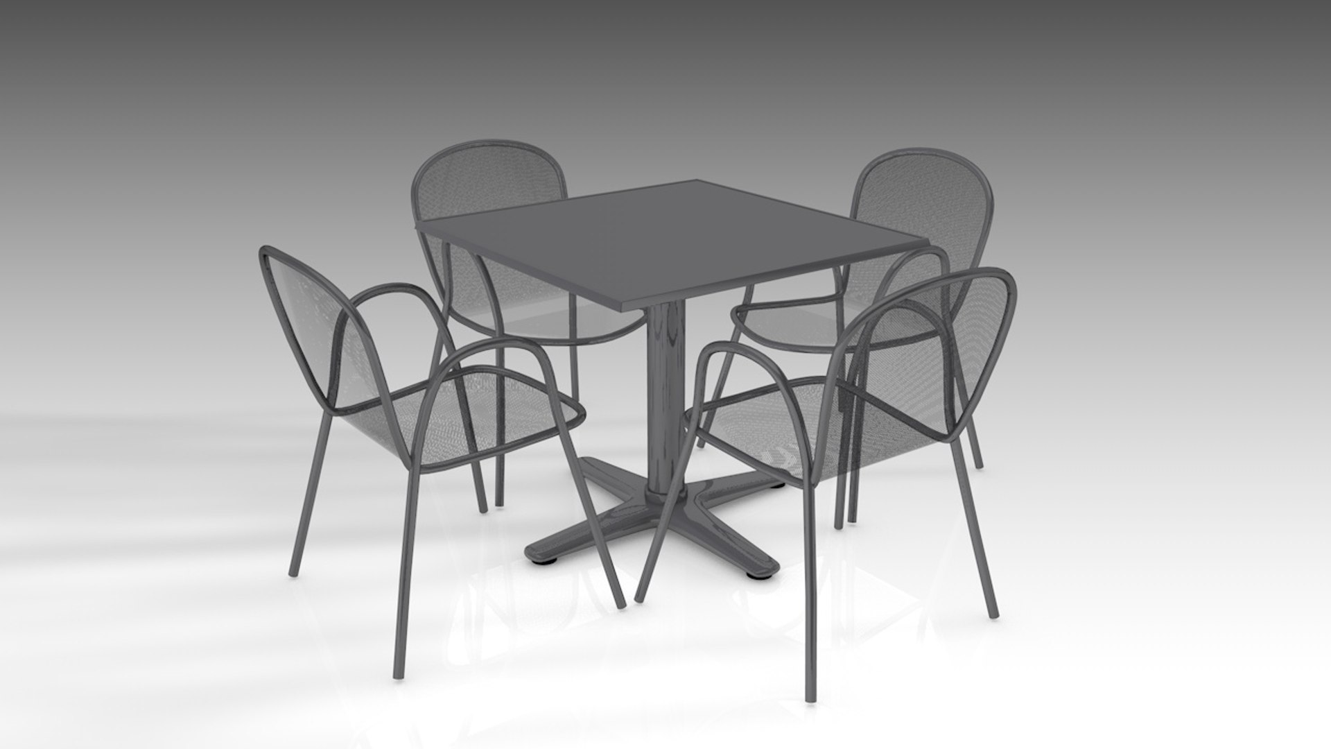 Iron Table Set 3D - TurboSquid 1233903