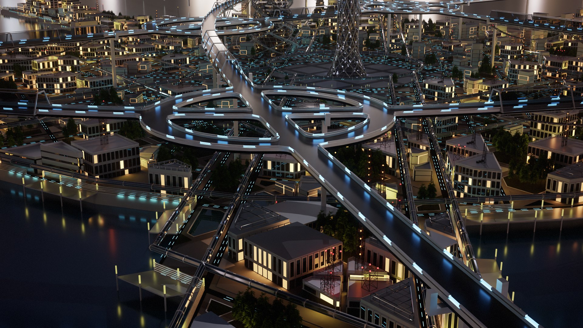 3D Future City 4001 Model - TurboSquid 2025059