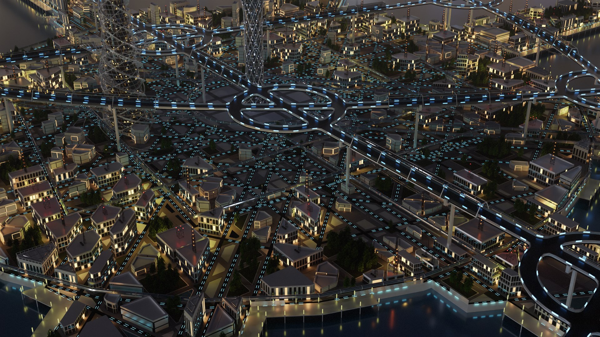 3D Future City 4001 Model - TurboSquid 2025059