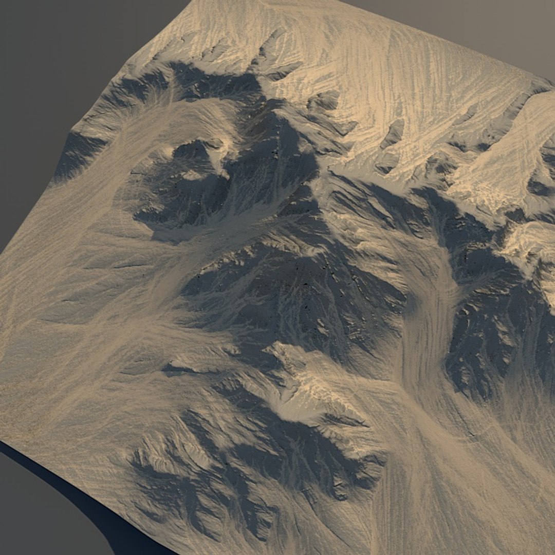 3d mountain maps terrain model