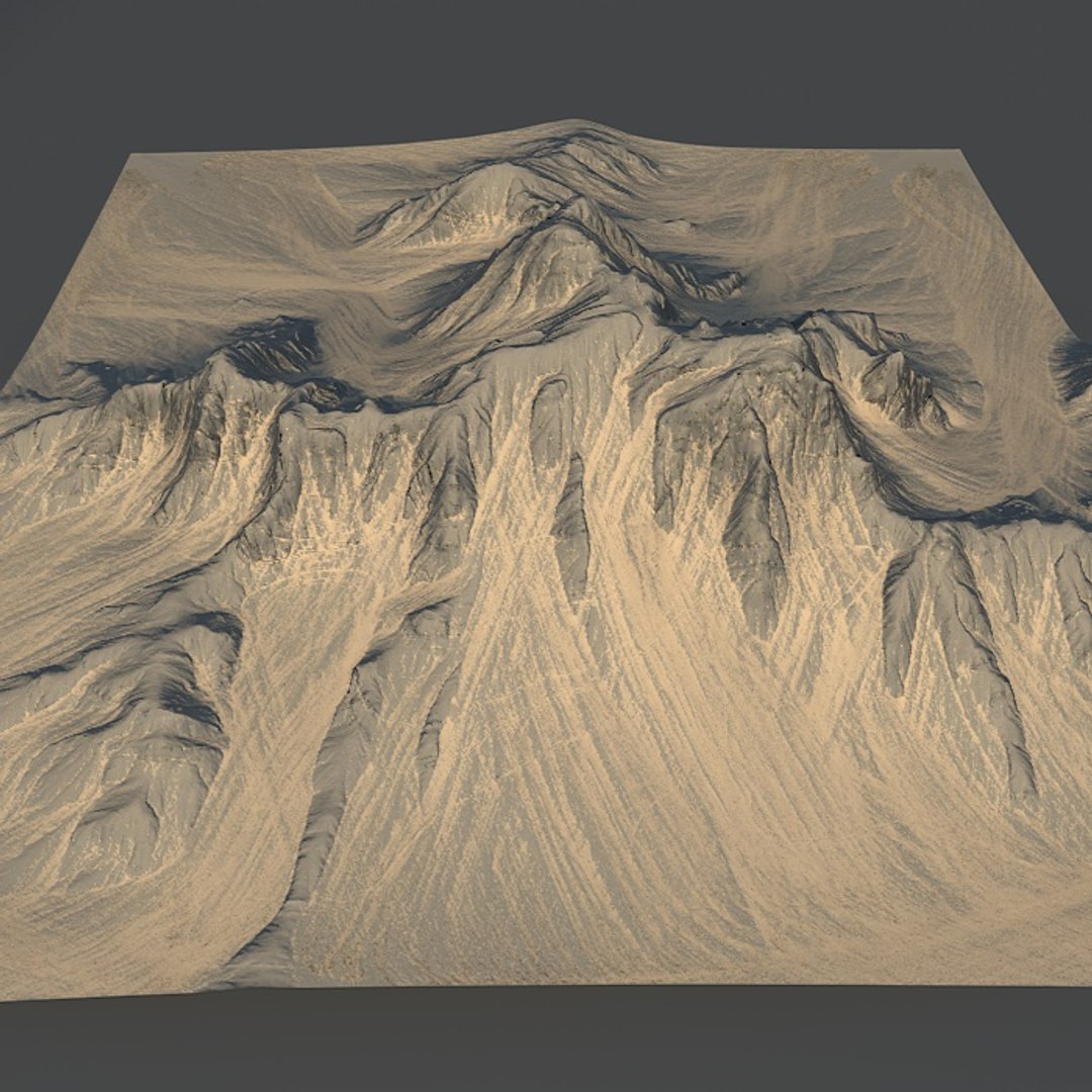 3d mountain maps terrain model