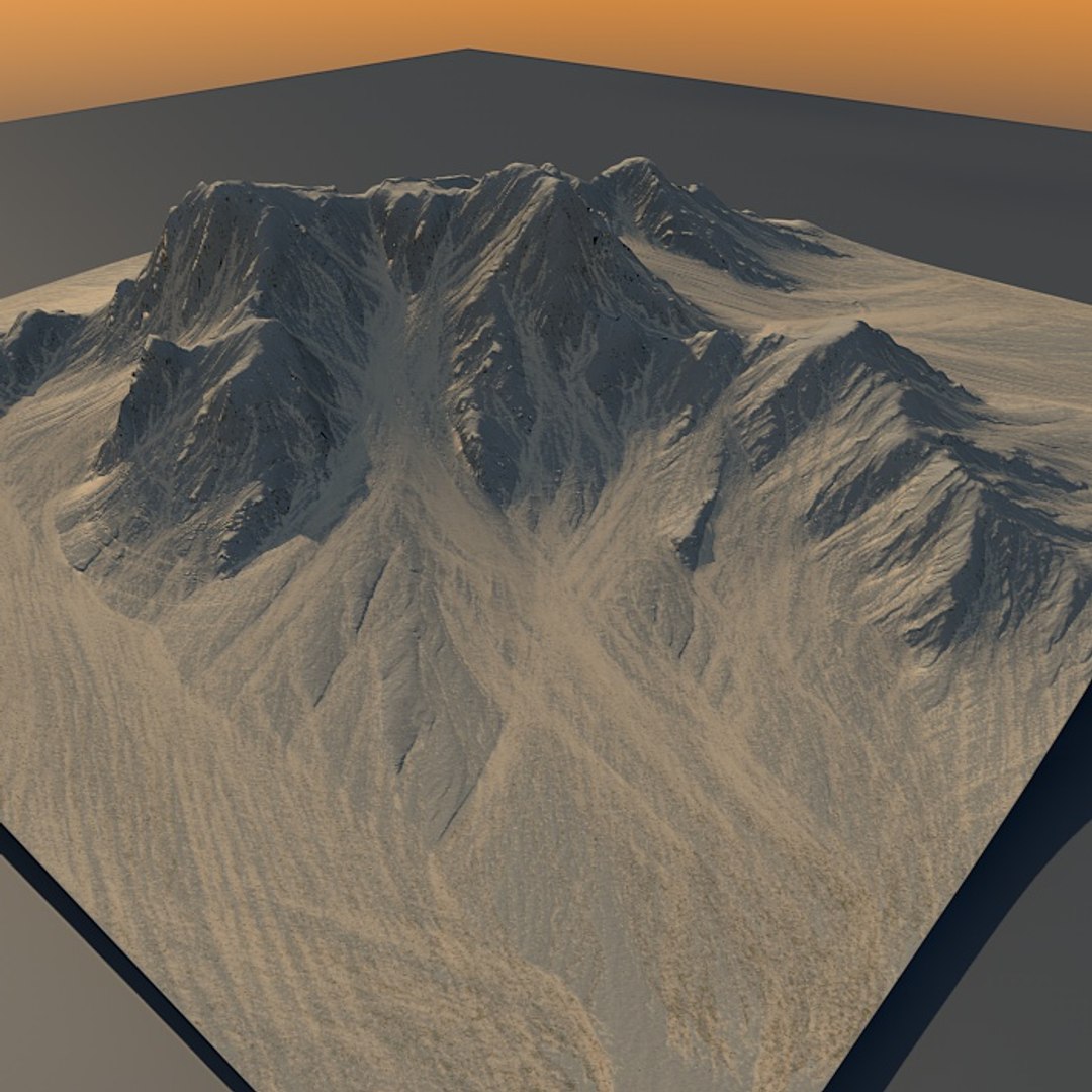 3d mountain maps terrain model