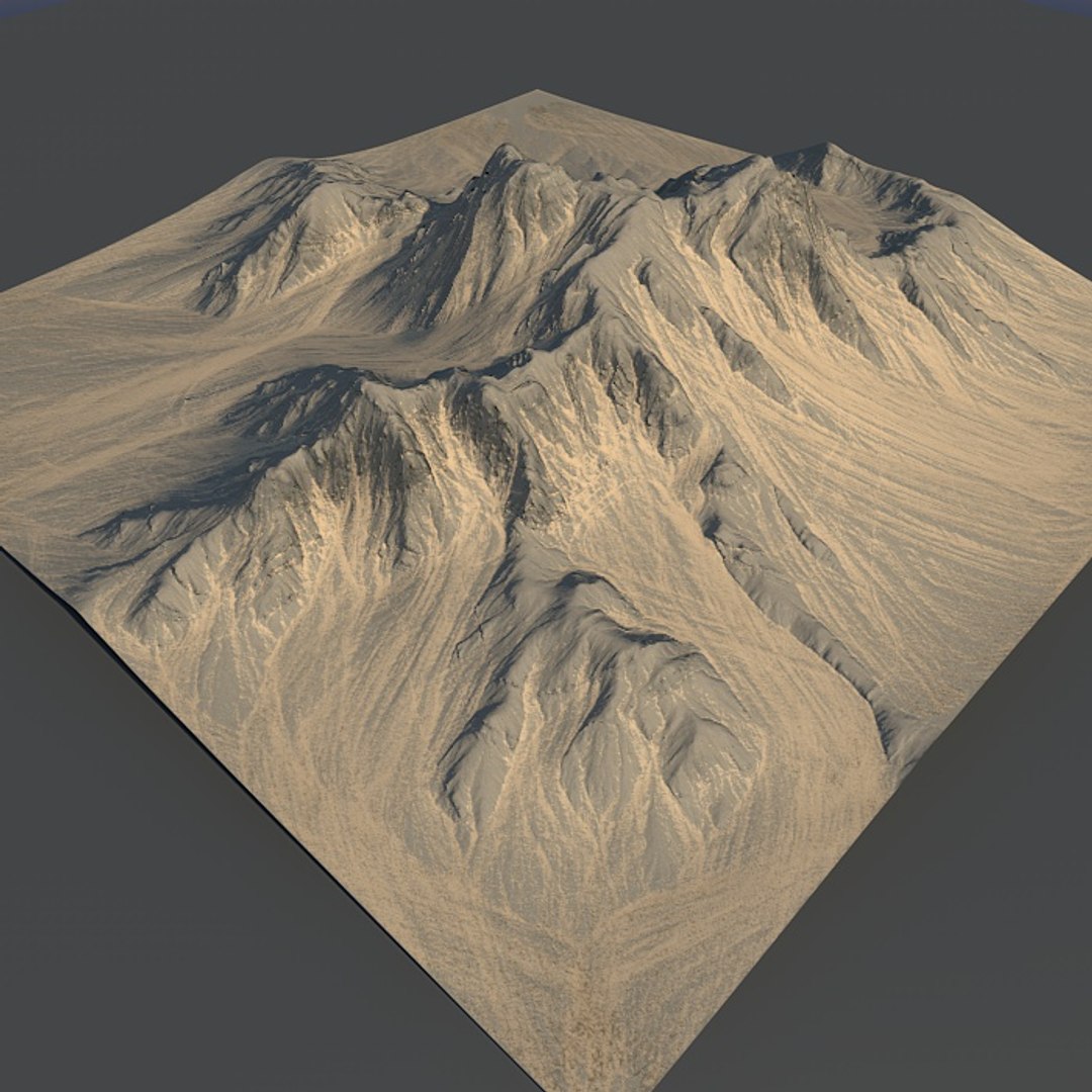 3d mountain maps terrain model