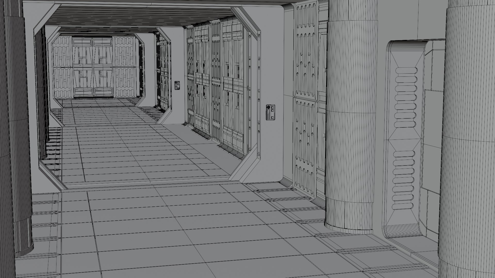 Imperial Corridor A Pack Model - TurboSquid 2343480