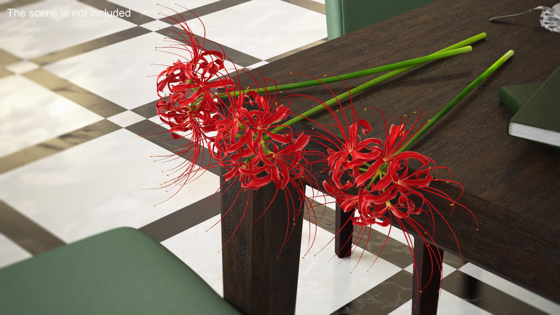 3D Spider Lily Flowers Bouquet Model - TurboSquid 2044796