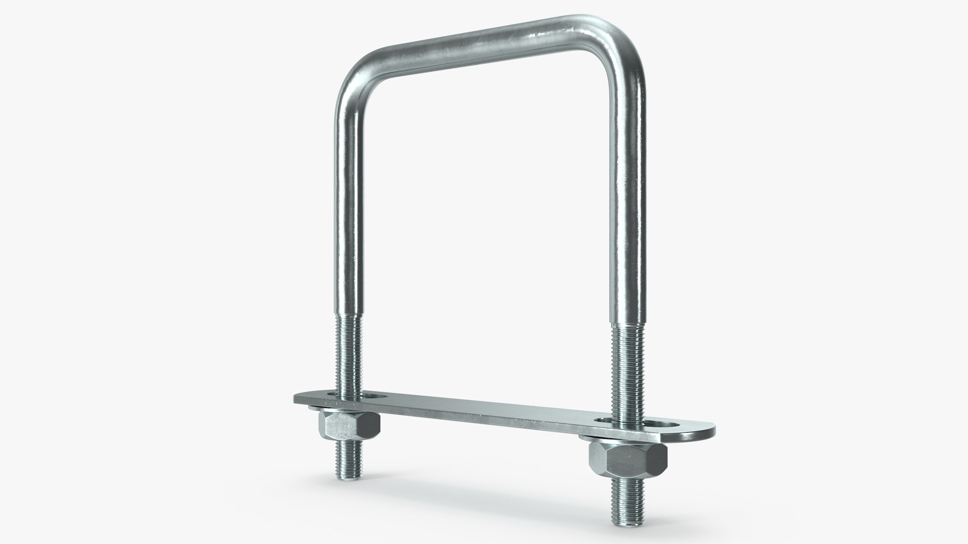 3D U Bolt Bracket Square Steel Model - TurboSquid 1958449