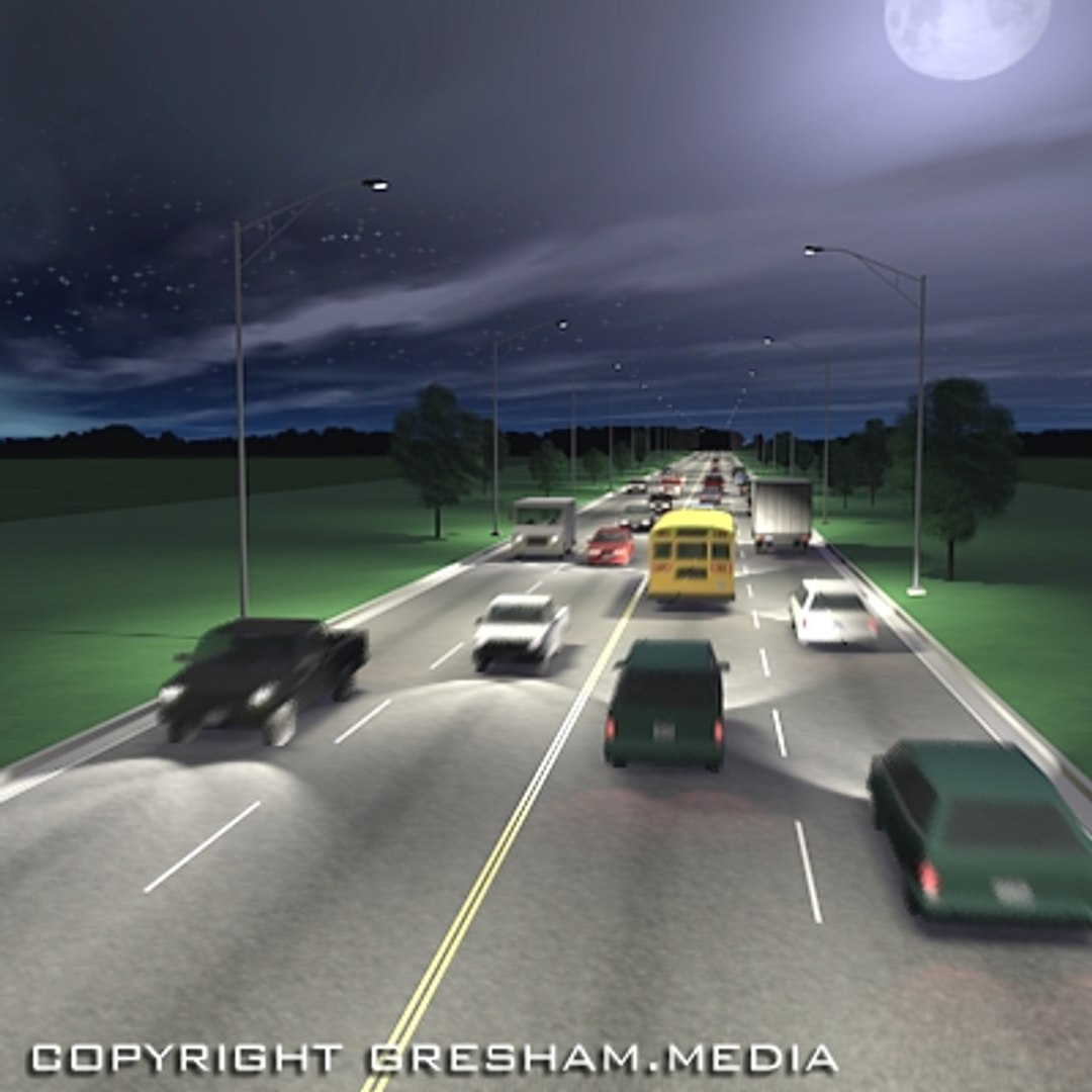 Exterior Lighting Roadways - 3d Max